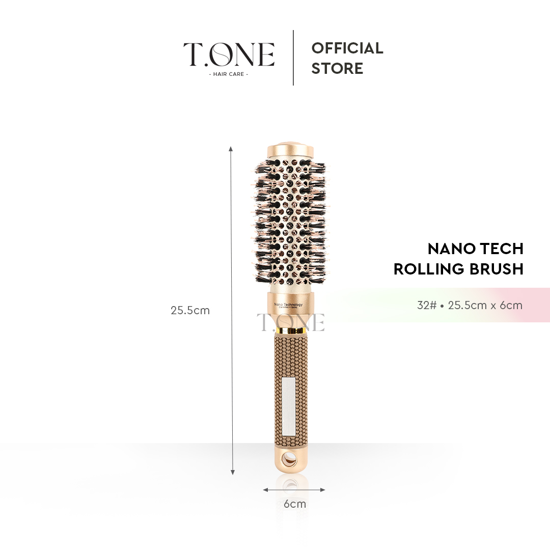 Nano Tech Rolling Brush【Sikat Penggulung Teknologi Nano】 - T.One Hair Care